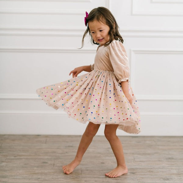 Diana Dress in Confetti Cream