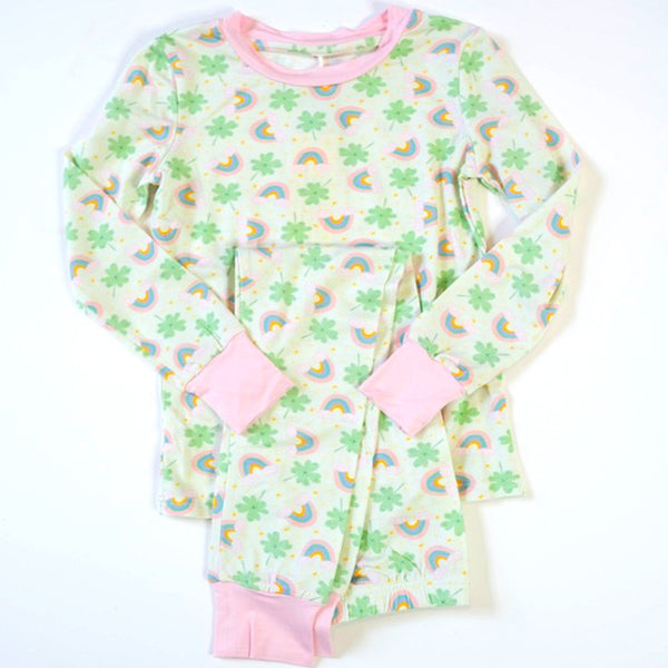 2 Piece Bamboo Pajama Set in Lucky - St. Patricks Pj