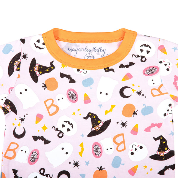 A Little Bit Batty Pink Long Pajamas