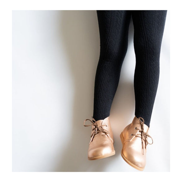 Black Cable Knit Tights