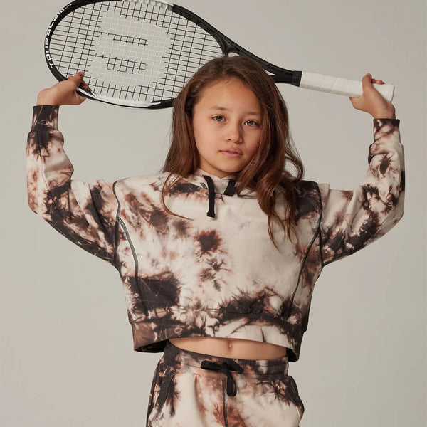 Cardiff Boxy Hoodie - Onyx Tie-Dye