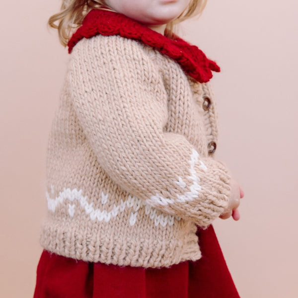 Gingerbread Cardigan - Kids and Baby Sweater