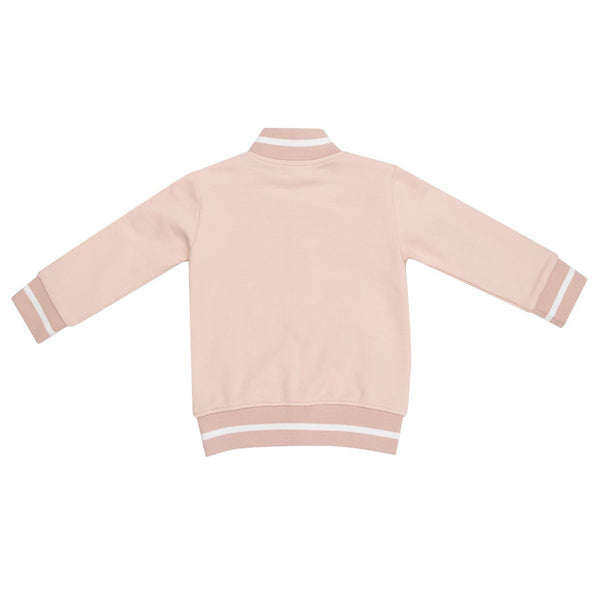 Letterman Jacket - French Terry Solid Pink