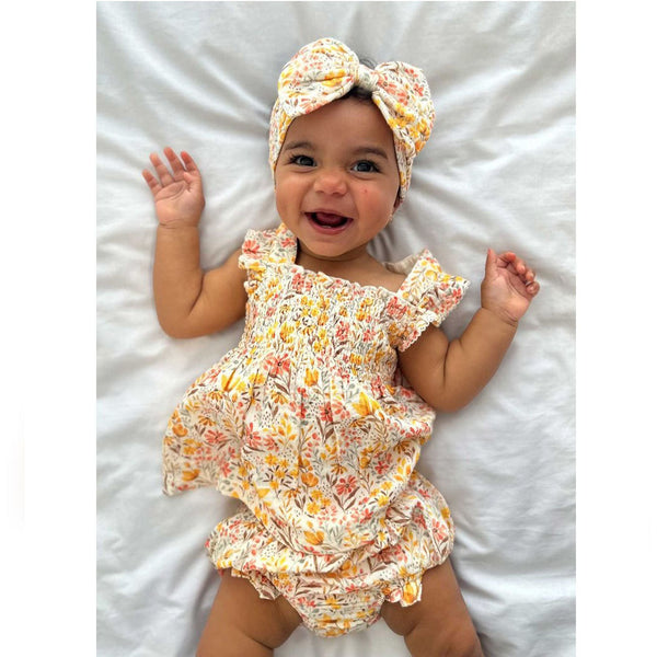 Shirred Set - Desert Flower Print