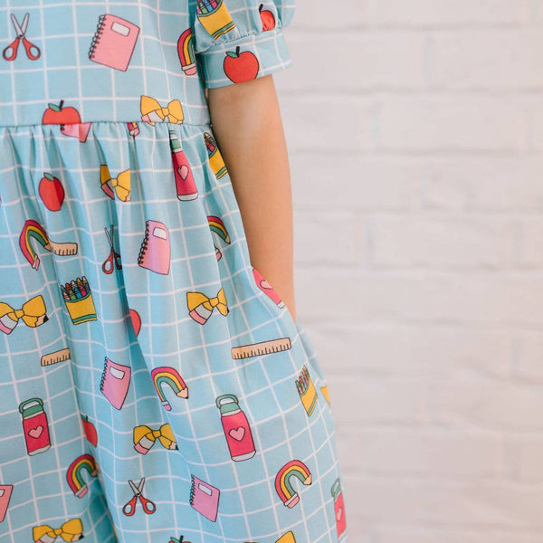 Puff Leggy Romper in Back To School