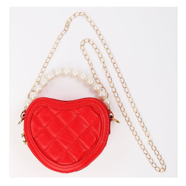 Quilted Heart Purse - Red
