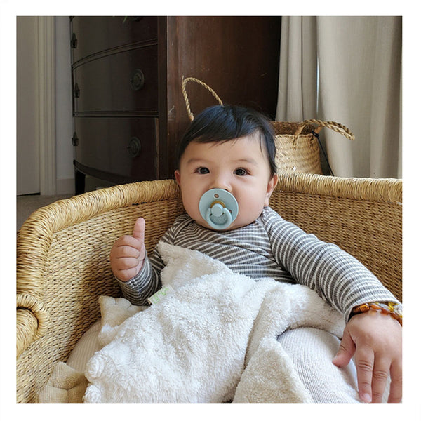 Blue Natural Rubber Pacifier Sets