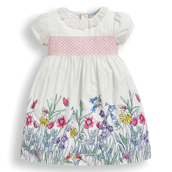 Girls' Meadow Frill Collar Party Dress, Jojo Maman Bebe