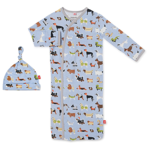 In-Dog-Nito II Modal Magnetic Sack Gown & Hat Set