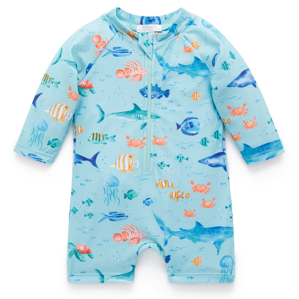 Long Sleeve Rashie Sunsuit Tropical Fish