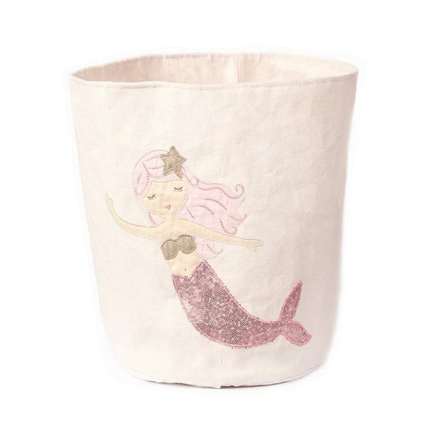 Sequin Mermaid Large Canvas Storage Bin